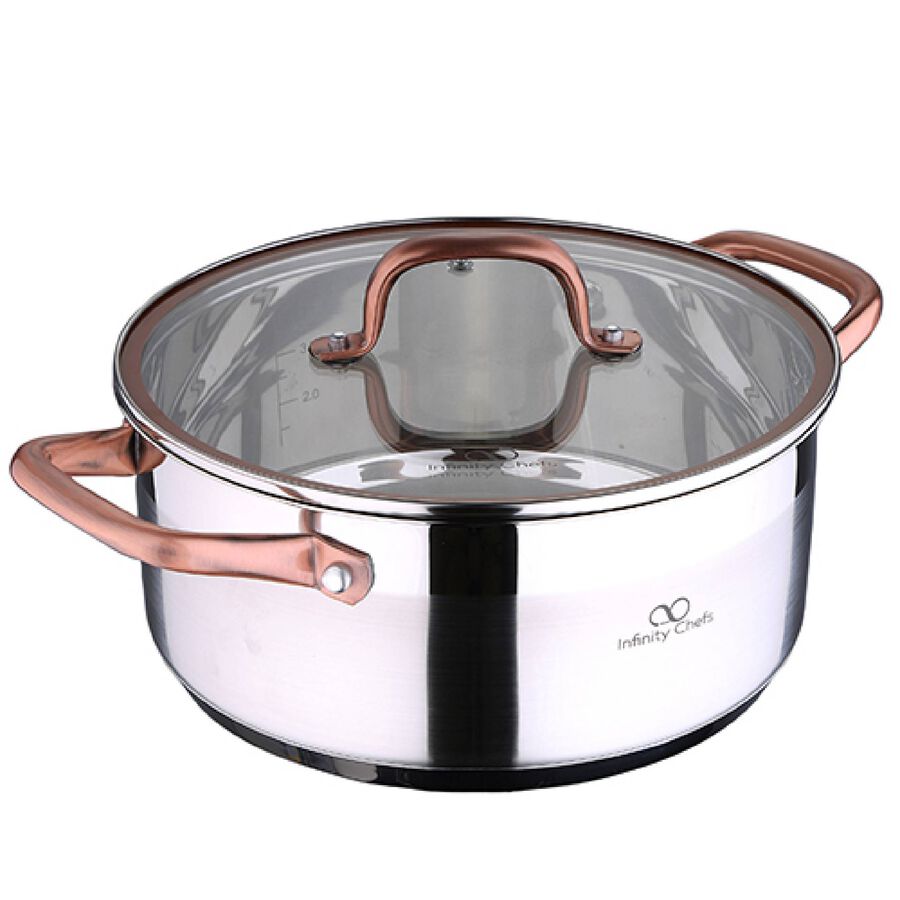 Cacerola con tapa acero inoxodable Tigan 4,5L Ø24cm | Casa Viva