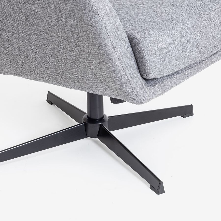 Butaca reclinable con reposapies gris Aston | Casa Viva