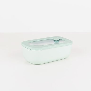 Táper hermético pequeño con tapa traslúcida color verde | Casa Viva