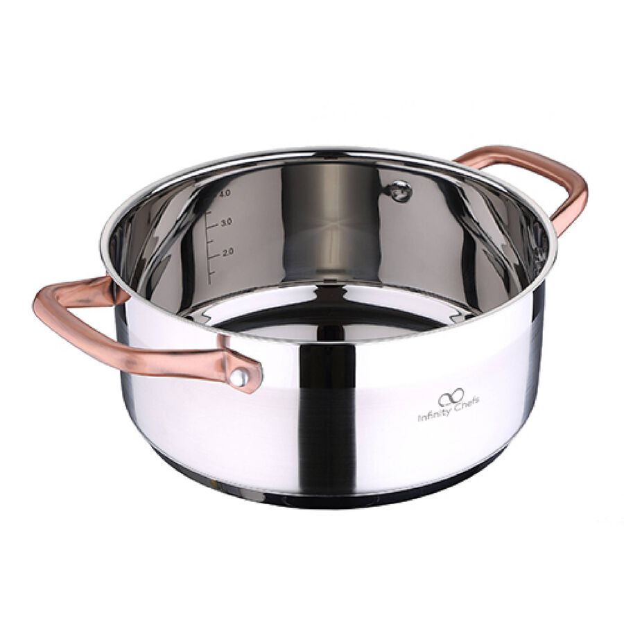 Cacerola con tapa acero inoxodable Tigan 4,5L Ø24cm | Casa Viva