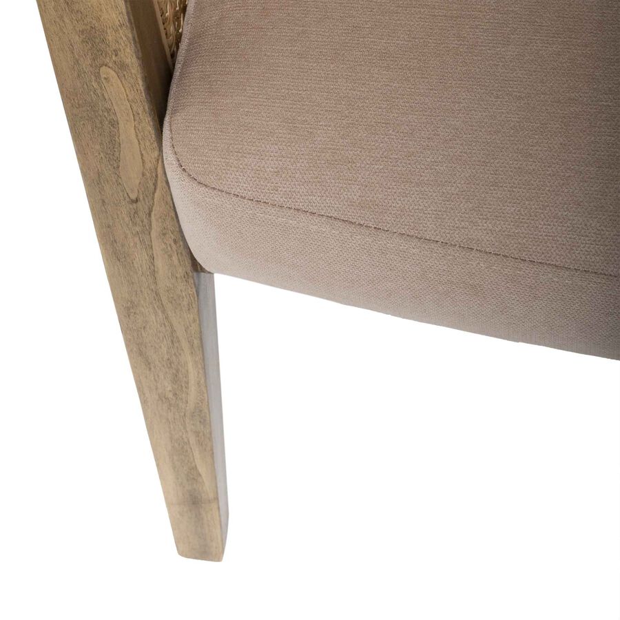 Butaca de mimbre taupe Valeria 62x69x78cm | Casa Viva