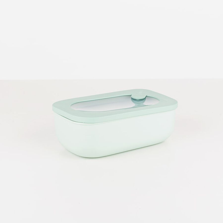 Táper hermético pequeño con tapa traslúcida color verde | Casa Viva