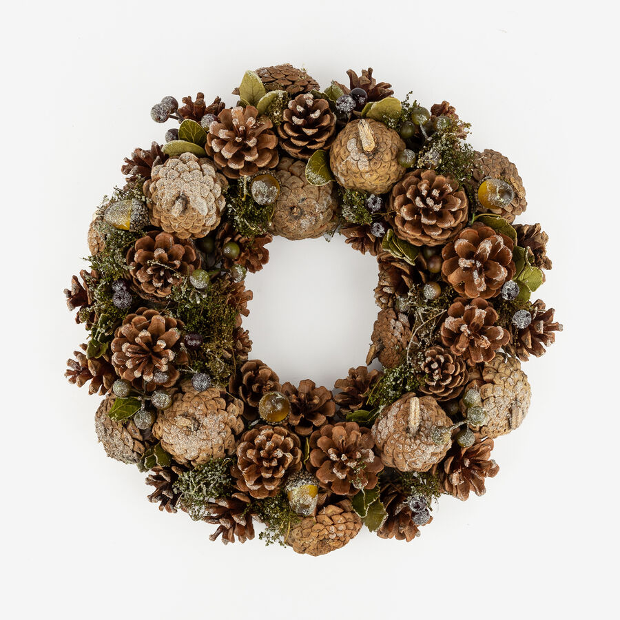 Corona decorativa piñas Ø34cm | Casa Viva