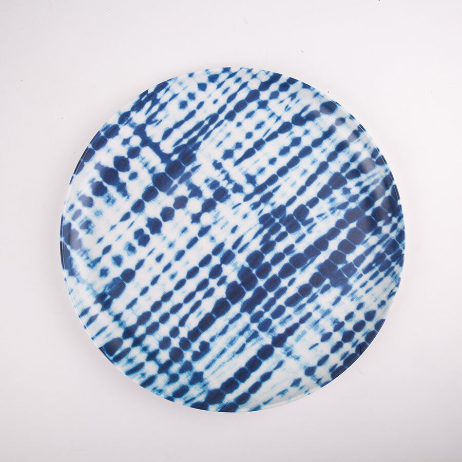 Plato Llano Melamina Azul 25cm | Casa Viva