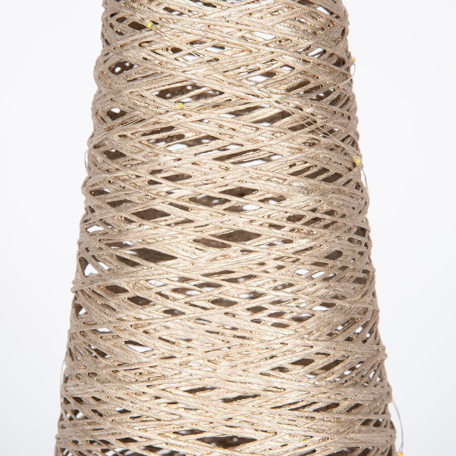 Árbol decorativo de rafia dorado con luz LED Luys Ø16x60cm | Casa Viva