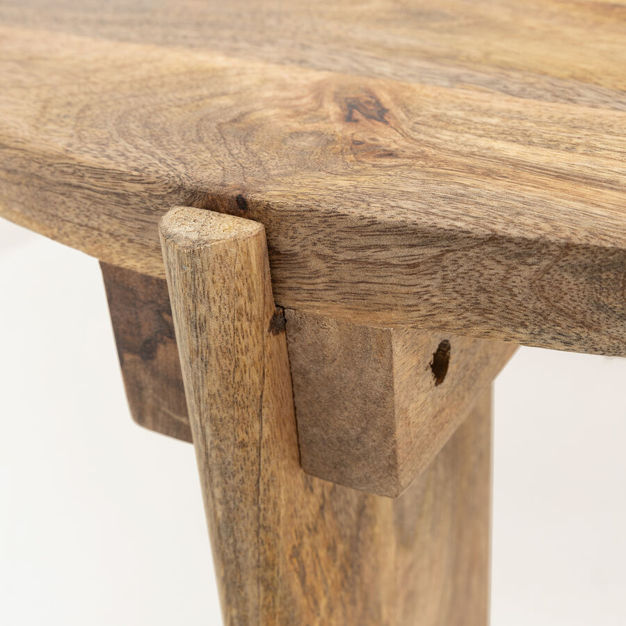 Mesa centro de madera de mango Polanco Ø80x35cm Clau&Chloe | Casa Viva