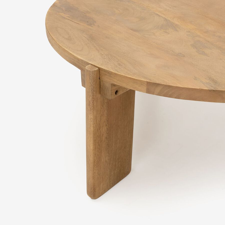 Mesa centro de madera de mango Polanco Ø80x35cm Clau&Chloe | Casa Viva