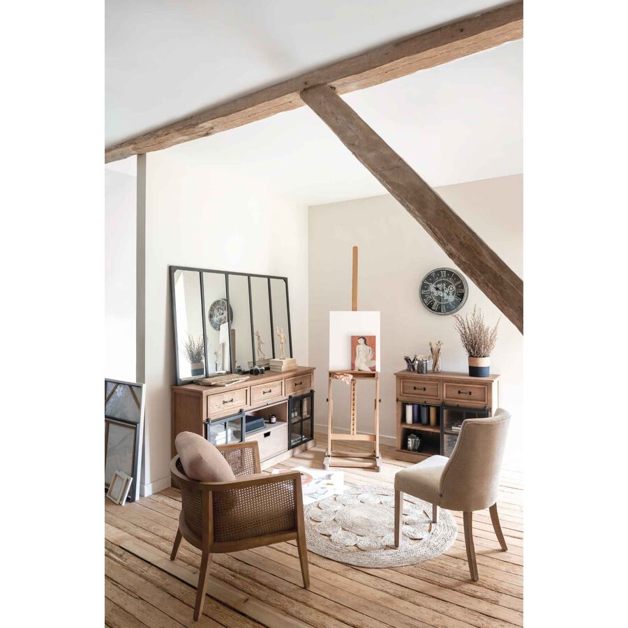 Butaca de mimbre taupe Valeria 62x69x78cm | Casa Viva