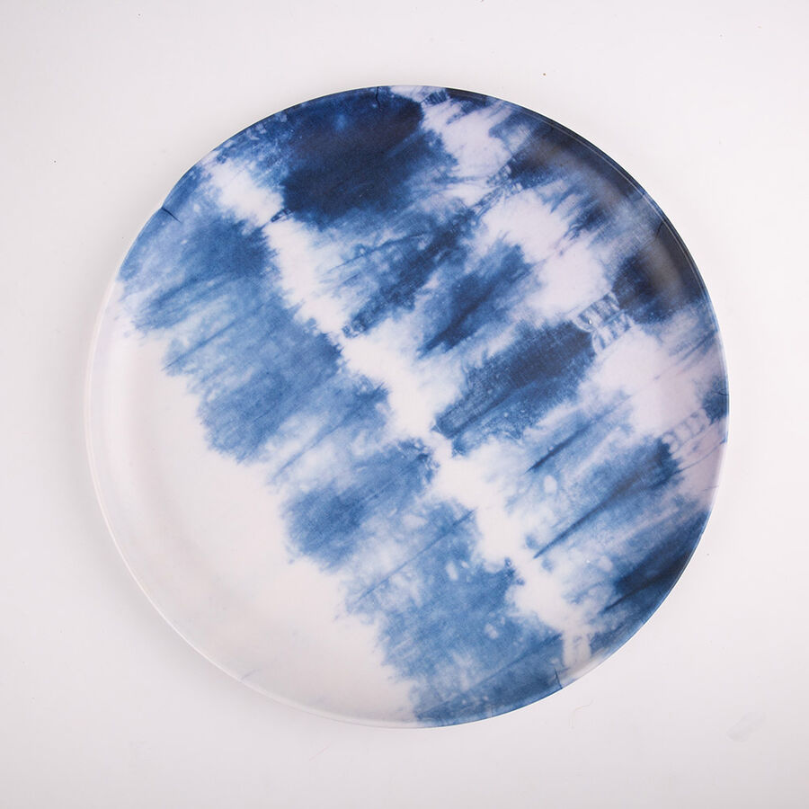 Plato Llano Melamina Azul 25cm | Casa Viva