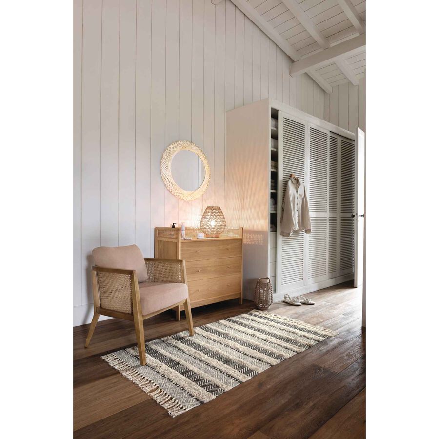 Butaca de mimbre taupe Valeria 62x69x78cm | Casa Viva