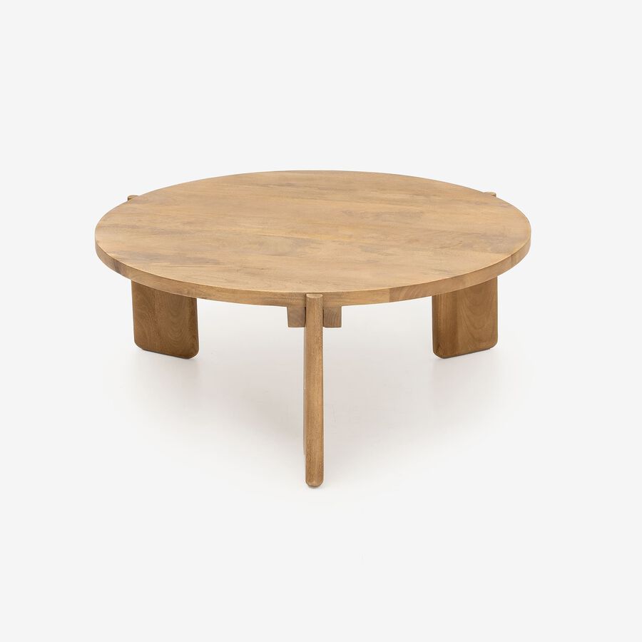 Mesa centro de madera de mango Polanco Ø80x35cm Clau&Chloe | Casa Viva