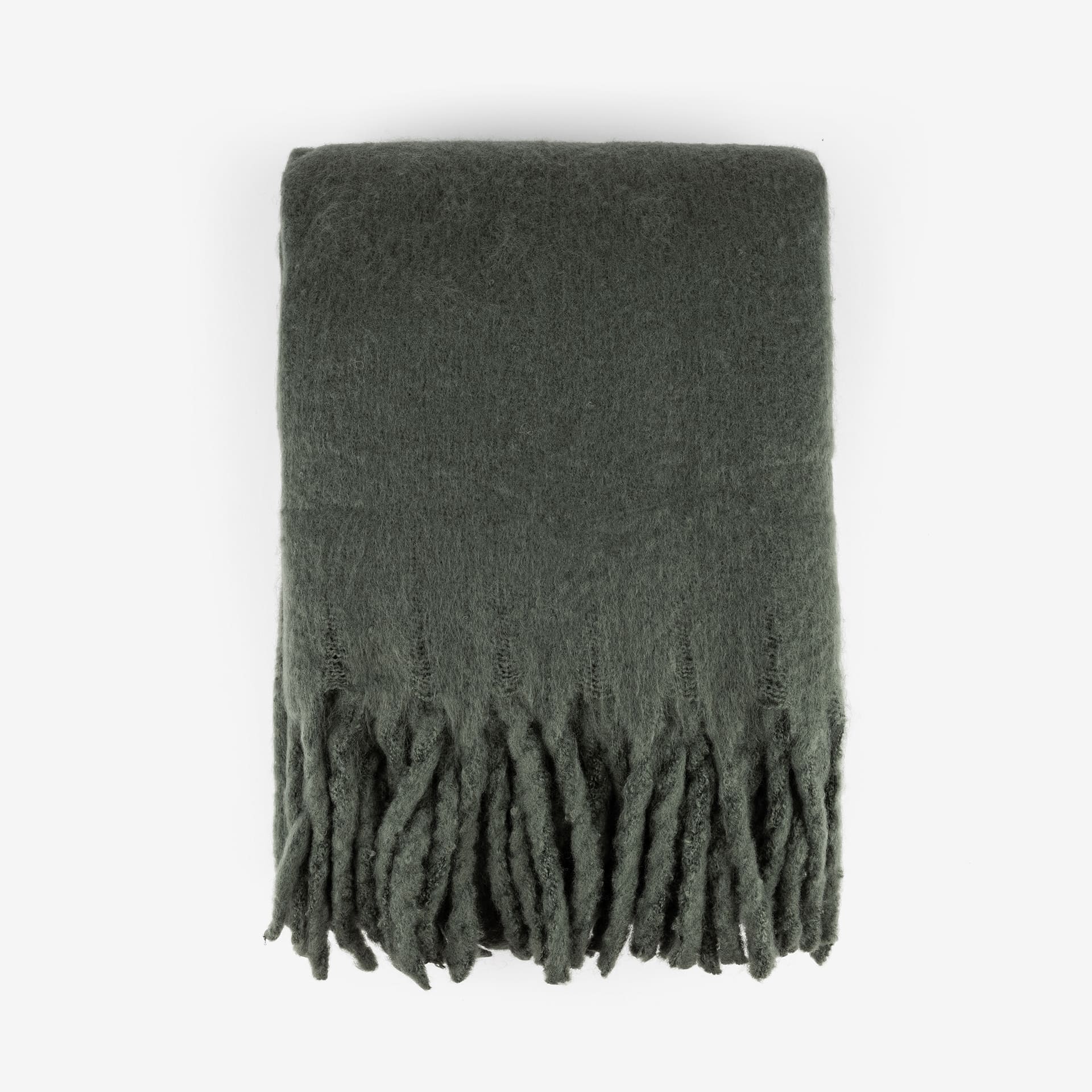 Manta efecto mohair verde 130x150cm | Casa Viva